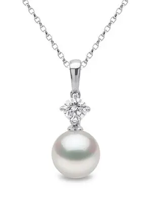 Yoko London 18kt White Gold Pearl Necklace - Silver