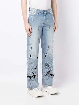FENG CHEN WANG Phoenix Cut-out Jeans