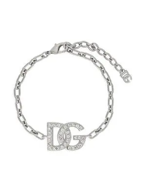 Dolce & Gabbana Dg-logo Chain-link Bracelet - Silver