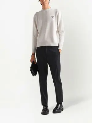 Prada Cropped Tailored Trousers - Black
