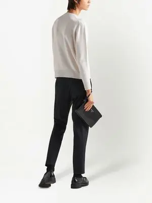 Prada Cropped Tailored Trousers - Black