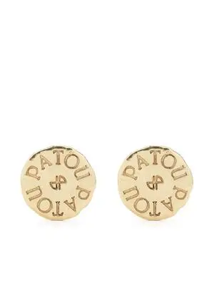 Patou Logo-engraved Coin Clip-on Earrings - Gold