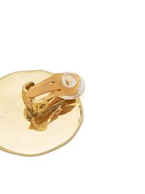 PATOU Logo-engraved Coin Clip-on Earrings