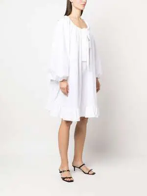 PATOU Tie-neck Peplum Dress