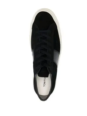 TOM FORD Logo-print Low-top Sneakers - Black
