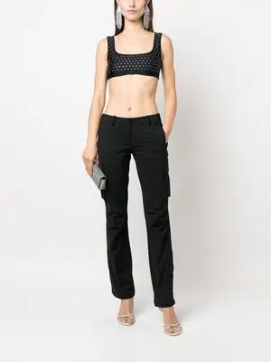 Andamane Crystal-embellished Sports Bra - Black