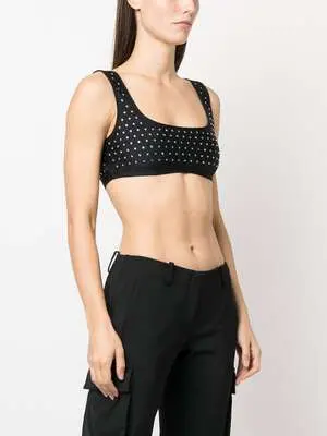 Andamane Crystal-embellished Sports Bra - Black
