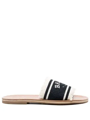 Bally Logo-print Open-toe Slides - Black