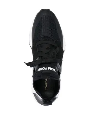 TOM FORD Jago Panelled Logo-patch Sneakers - Black