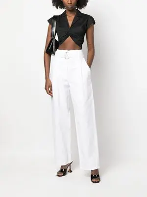 Philosophy Di Lorenzo Serafini Cropped Taffeta Blouse - Black