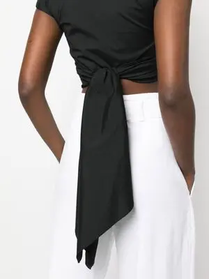 Philosophy Di Lorenzo Serafini Cropped Taffeta Blouse - Black