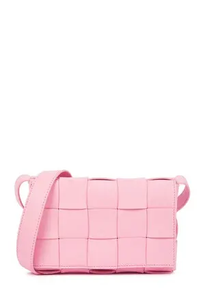Bottega Veneta Cassette Small Intrecciato Leather Cross-body Bag Light Pink