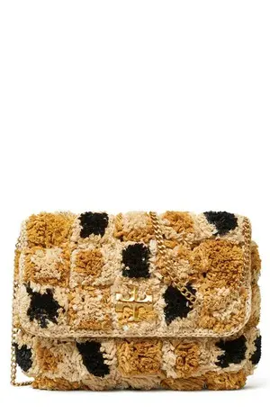 Tory Burch Kira Raffia Rosette Crossbody Bag