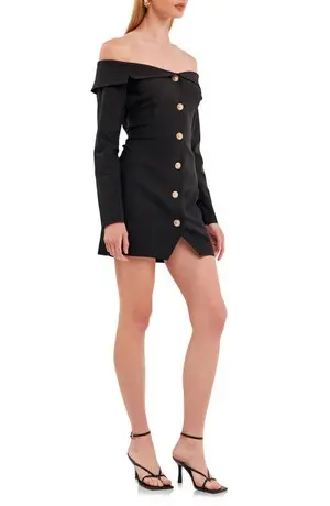 Endless Rose Off-the-shoulder Blazer Mini Dress