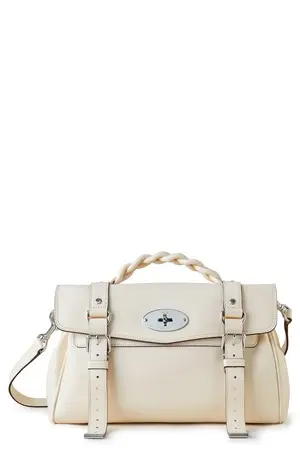 Mulberry Alexa Leather Satchel Eggshell