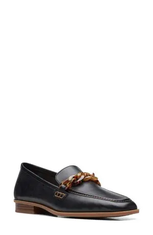 Clarks Sarafyna Iris Loafer - Black Leather