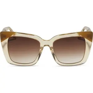 DIFF DIFF Lizzy 54mm Cat Eye Sunglasses Brown Gradient