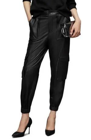ALLSAINTS Freida Leather Cargo Joggers