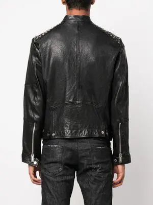 Dsquared2 Studded Leather Biker Jacket