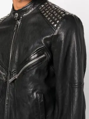 Dsquared2 Studded Leather Biker Jacket