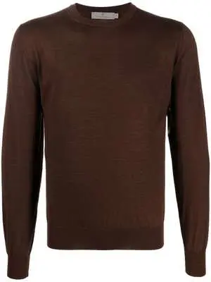 Canali Ribbed-knit Crew Neck Sweatshirt