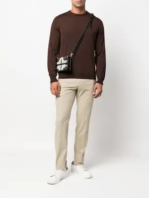 Canali Ribbed-knit Crew Neck Sweatshirt