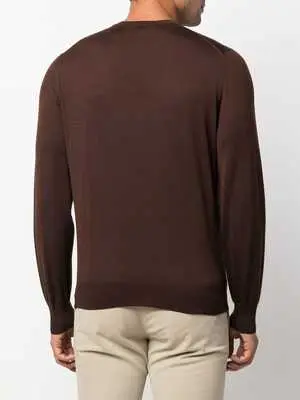 Canali Ribbed-knit Crew Neck Sweatshirt