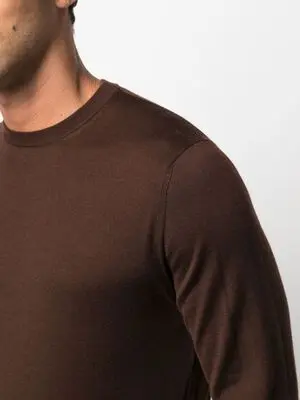 Canali Ribbed-knit Crew Neck Sweatshirt