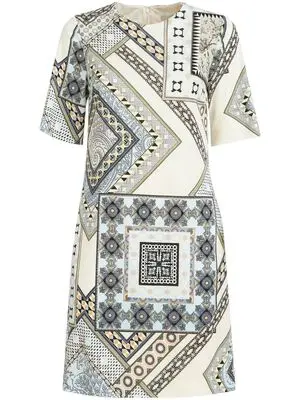 Etro Patchwork-print Shift Mini Dress