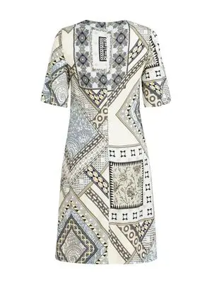 Etro Patchwork-print Shift Mini Dress