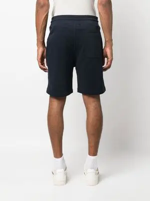 Belstaff Logo-patch Cotton Track Shorts - Blue