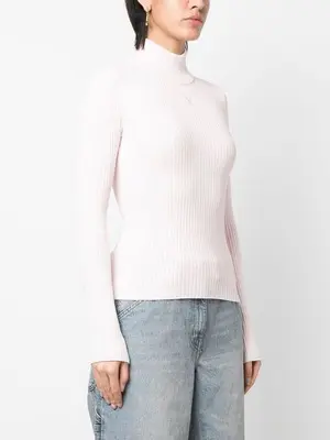 COURREGES Reedition Ribbed Sweater - Pink