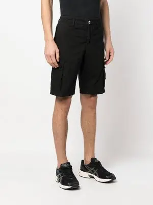 Stone Island Compass-patch Cargo Shorts - Black