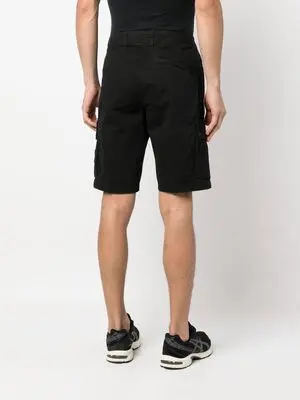 Stone Island Compass-patch Cargo Shorts - Black