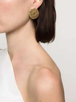 PATOU Logo-engraved Coin Earrings