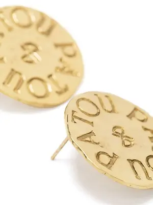 PATOU Logo-engraved Coin Earrings