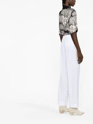 Missoni Zigzag Tailored Trousers - White