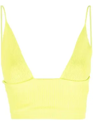 Dsquared2 Ribbed-knit Bralette Top - Green