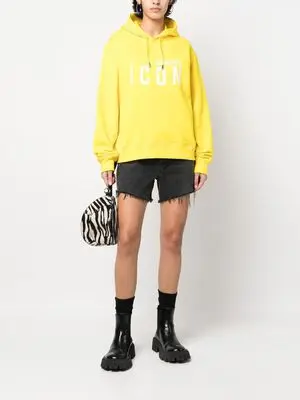 Dsquared2 Icon Cool Cotton Hoodie - Yellow
