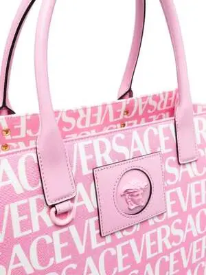 Versace All-over Logo-print Tote Bag