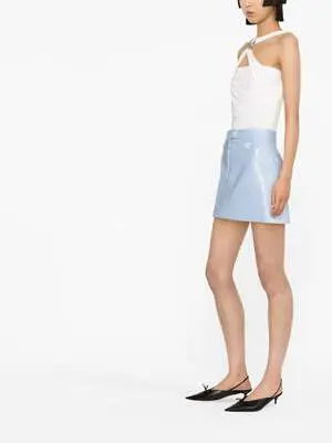 COURREGES Logo-embroidered Miniskirt