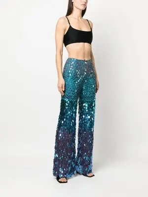 Alberta Ferretti Embellished Flared Trousers
