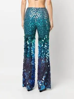 Alberta Ferretti Embellished Flared Trousers