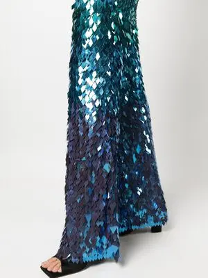 Alberta Ferretti Embellished Flared Trousers