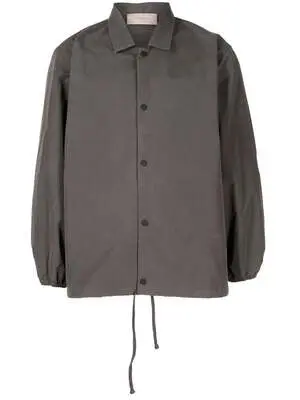 Fear Of God Charcoal Grey Cotton Blend Bomber Jacket - Green