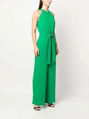 P.a.r.o.s.h Belted Halterneck Jumpsuit - Green