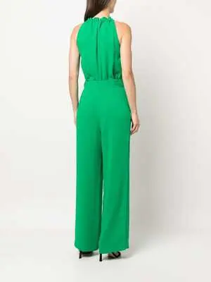 P.a.r.o.s.h Belted Halterneck Jumpsuit - Green
