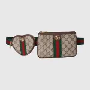 Gucci Ophidia Gg Heart Utility Belt Gg Canvas