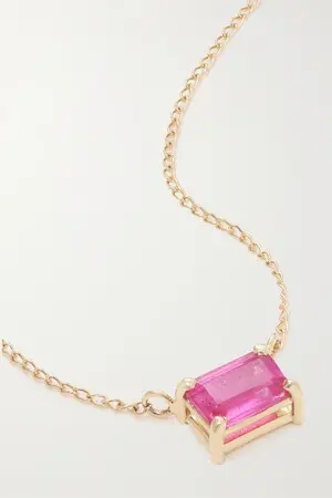 MELISSA JOY MANNING 14-karat Recycled Gold Ruby Pendant Necklace