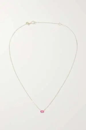 MELISSA JOY MANNING 14-karat Recycled Gold Ruby Pendant Necklace